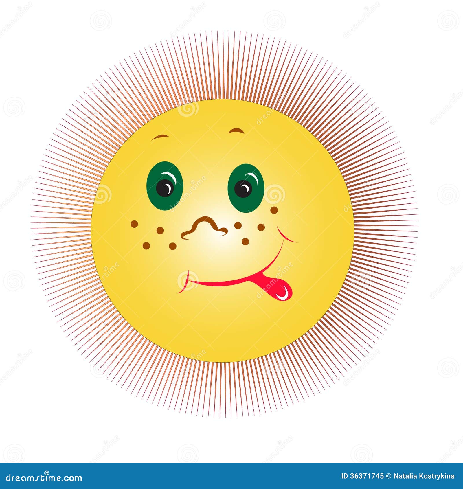 Cheerful sun stock vector. Illustration of human, illuminated - 36371745
