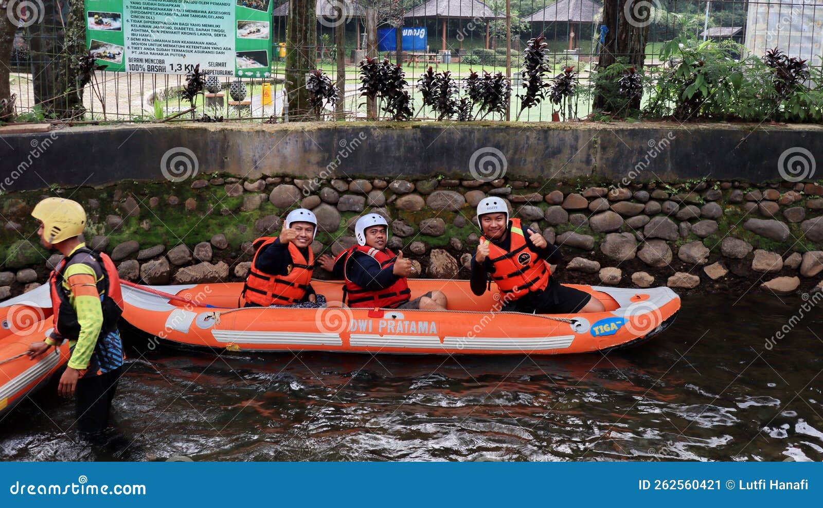 Cheerful Team is Rafting on a River Editorial Photo - Image of helmet ...