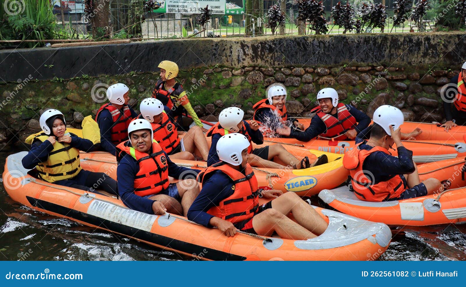 Cheerful Team is Rafting on a River Editorial Photography - Image of ...