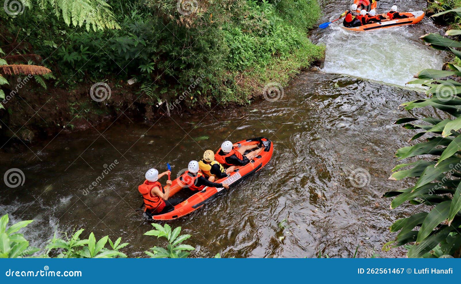Cheerful Team is Rafting on a River Editorial Photography - Image of ...