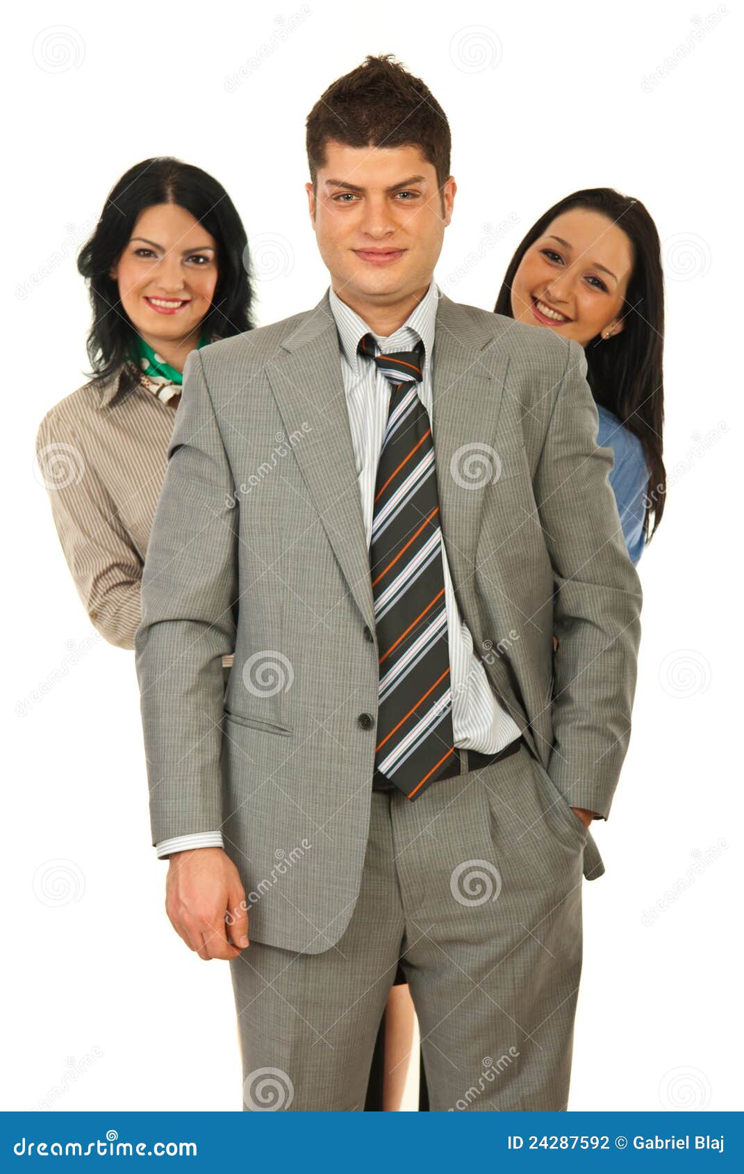 Cheerful teamwork stock photo. Image of confident, manager - 24287592