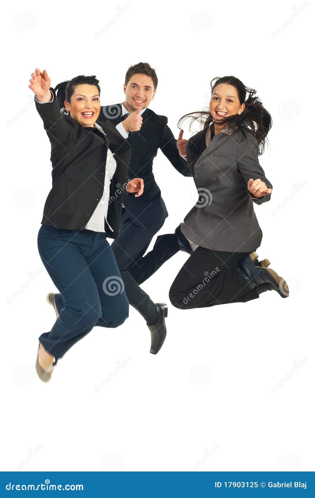 Cheerful teamwork jumping stock image. Image of businesspeople - 17903125