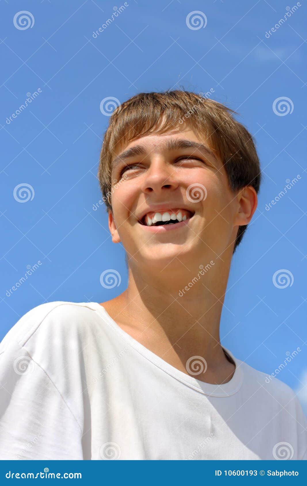Cheerful teenager stock image. Image of portrait, isolated - 10600193