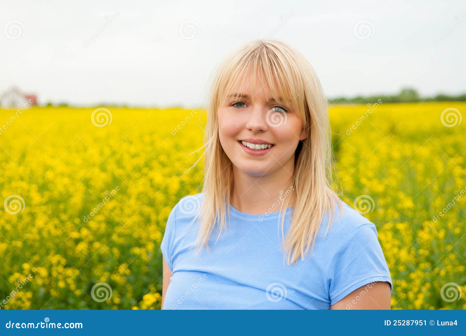 Cheerful teenager stock image. Image of hair, nature - 25287951