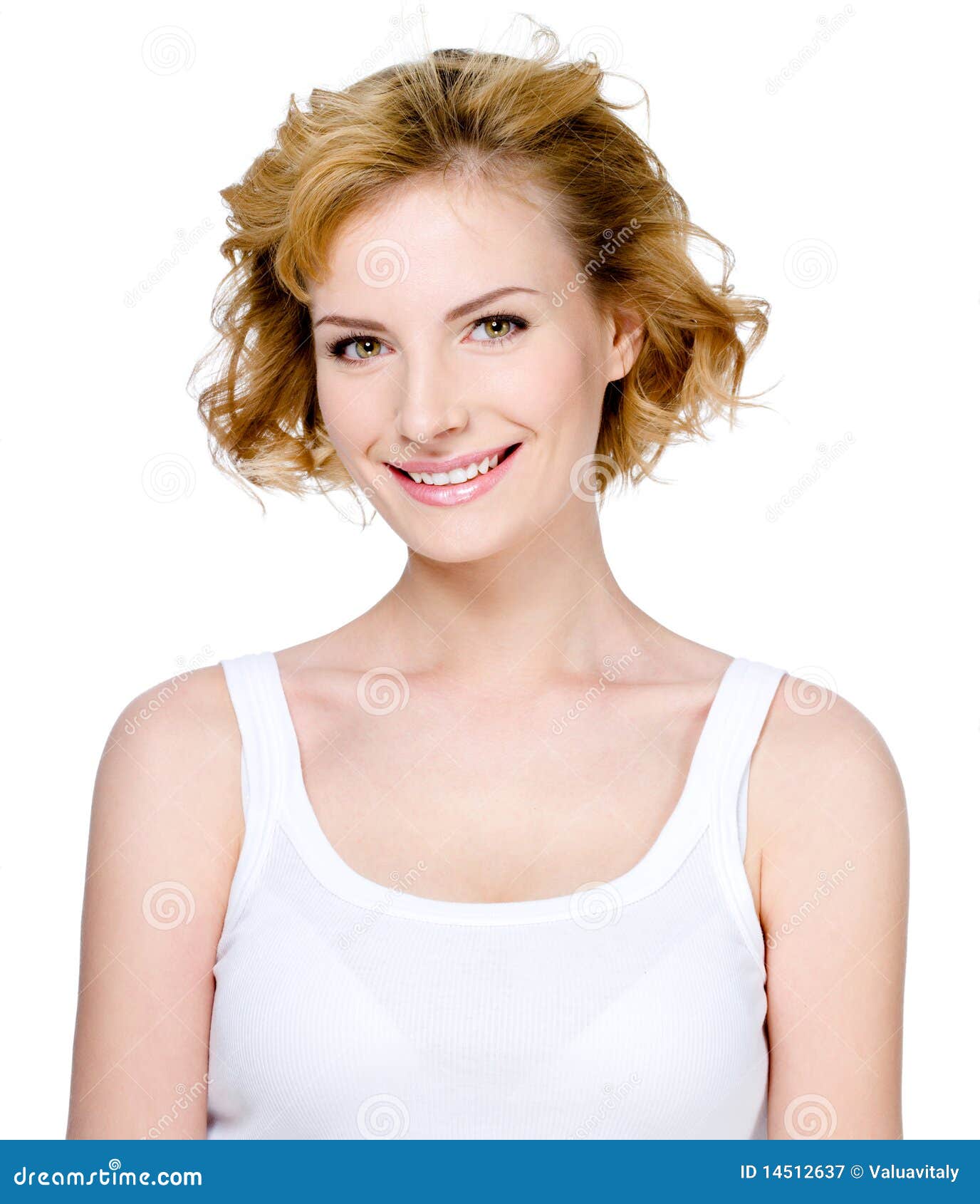 Cheerful Woman with Attractive Smile Stock Image - Image of isolated ...