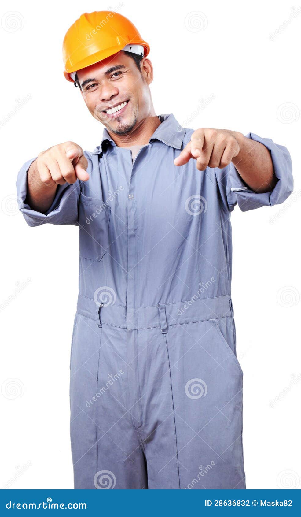 Cheerful Worker stock photo. Image of happy, person, isolated - 28636832