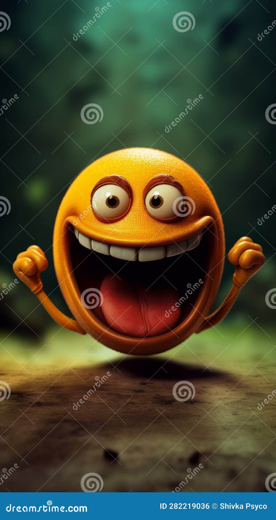 Cheerful Yellow Happy Emoji Character Image Stock Illustration ...