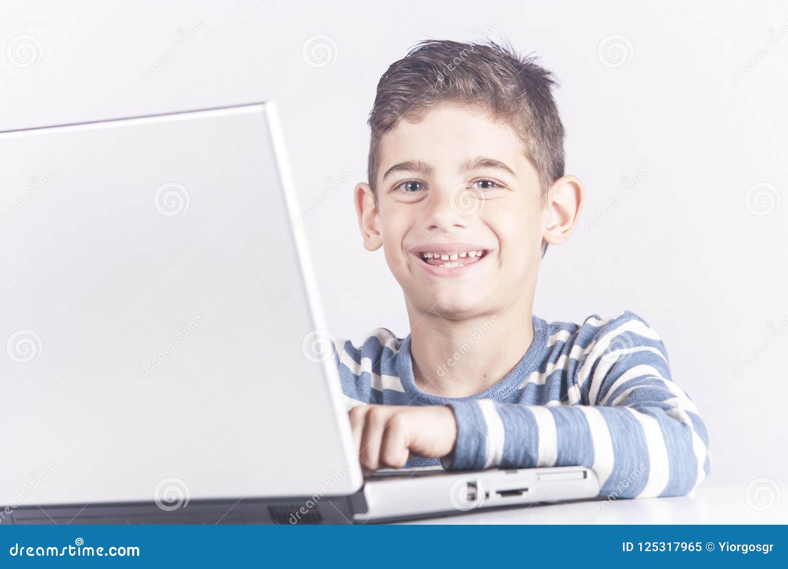 Kids and Technology Concept Stock Image - Image of cheerful, online ...