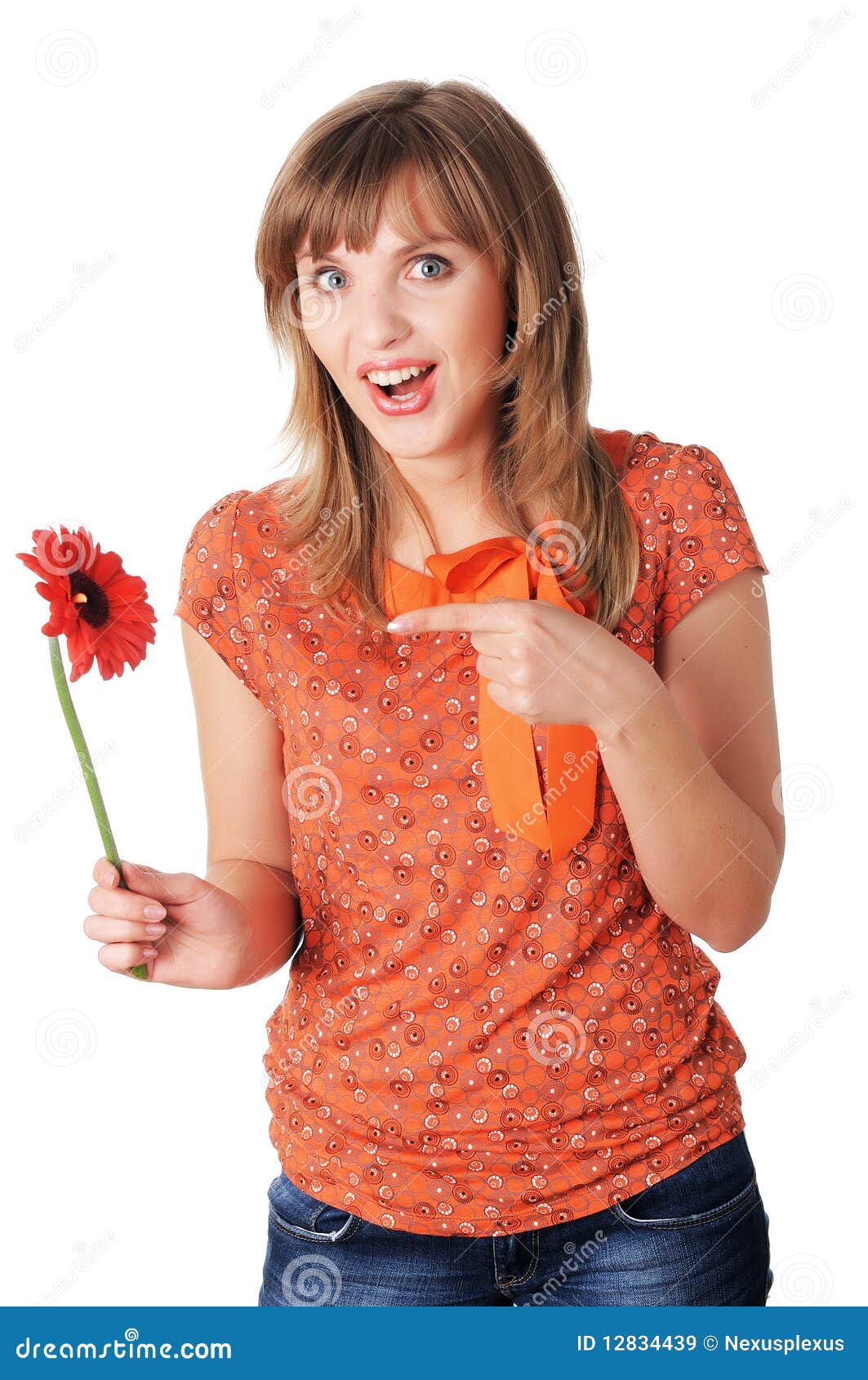 Cheerful young girl stock image. Image of pretty, cheerful - 12834439