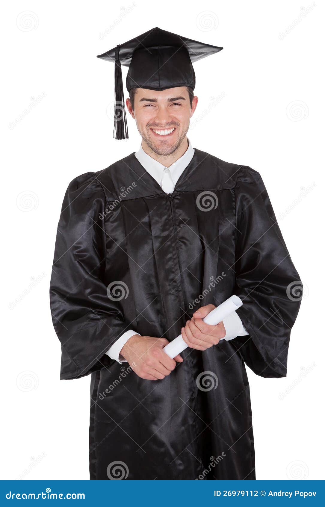 Cheerful Young Graduation Man Stock Photo - Image of high, graduating ...