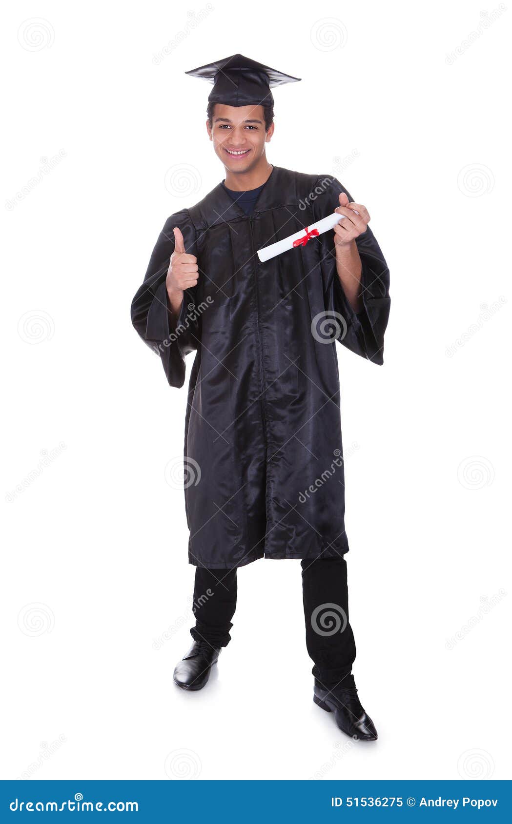 Cheerful Young Graduation Man Stock Image - Image of graduation ...
