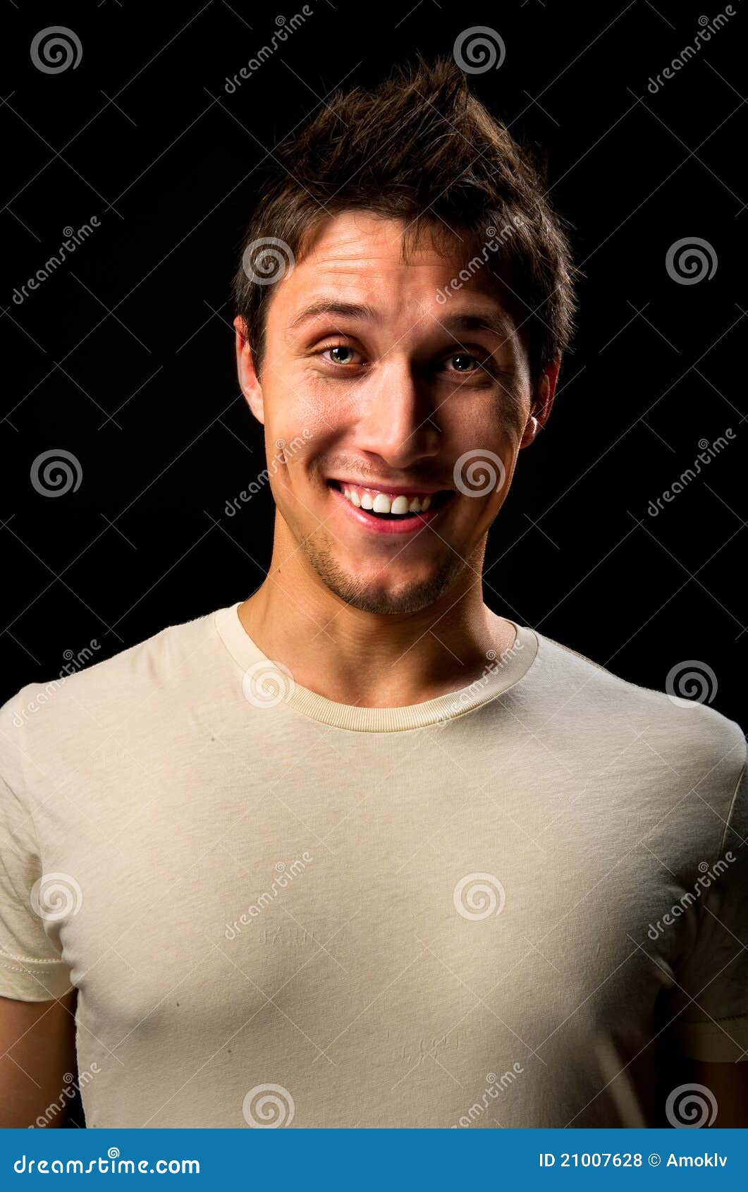 Cheerful young man stock photo. Image of handsome, casual - 21007628