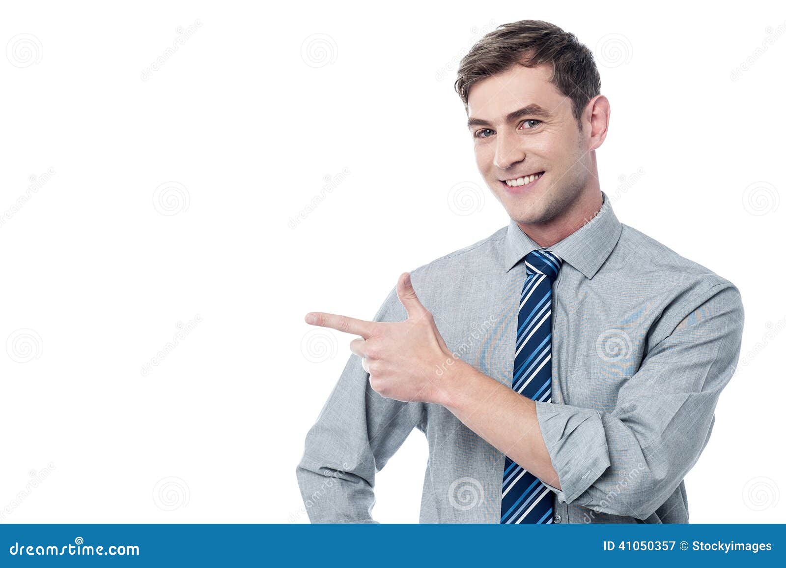 Cheerful Young Man Pointing at Something Stock Image - Image of ... Cheerful Young Man Pointing at Something Stock Image - Image of ...