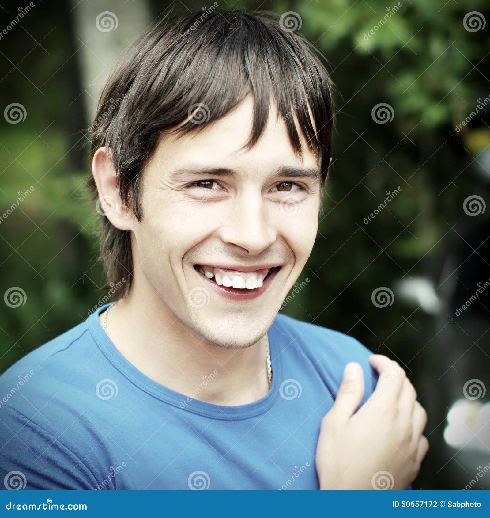 Cheerful Young Man stock photo. Image of head, joyful - 50657172