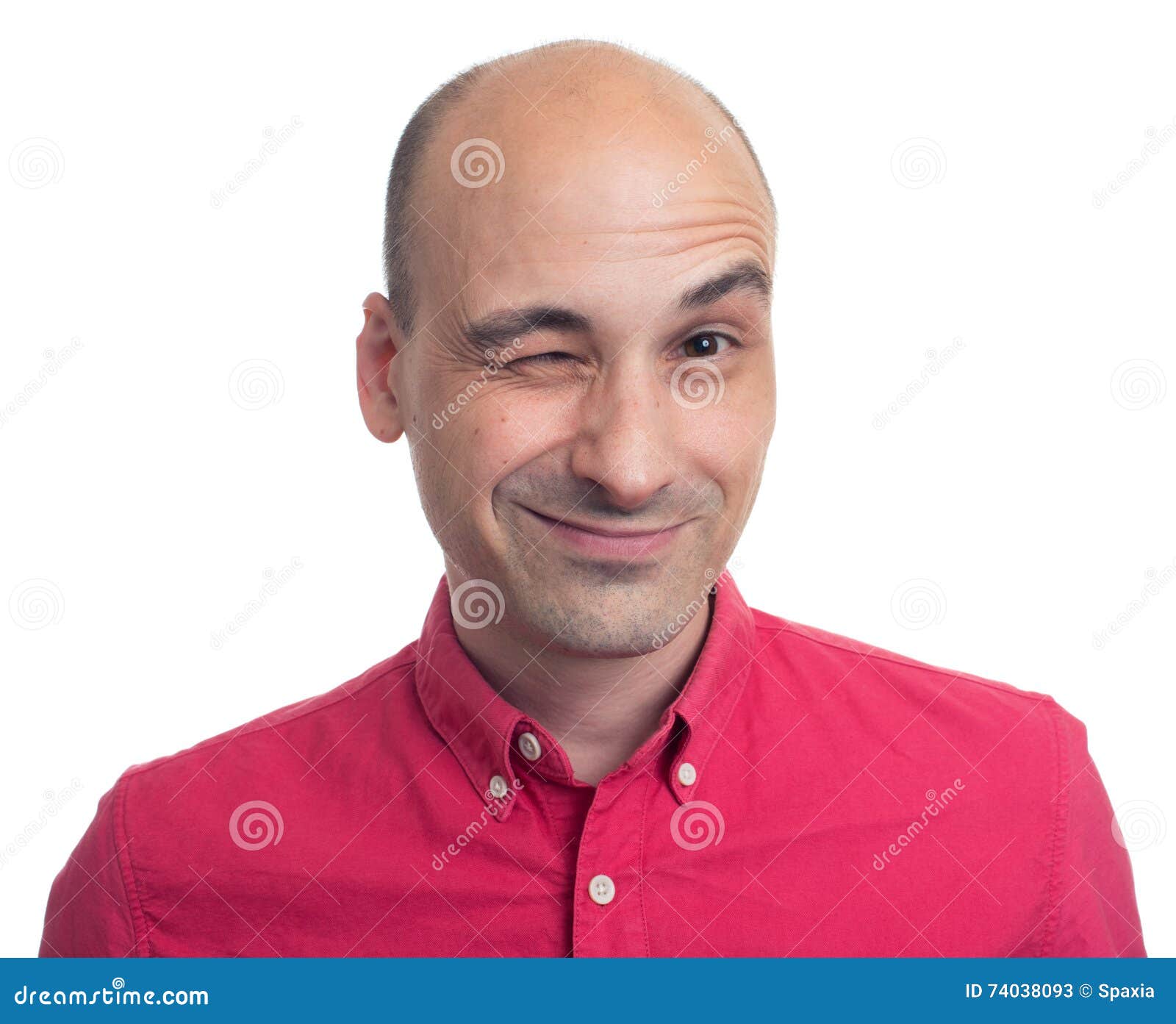Cheerful Young Man Winking Isolated Stock Image - Image of expression ...