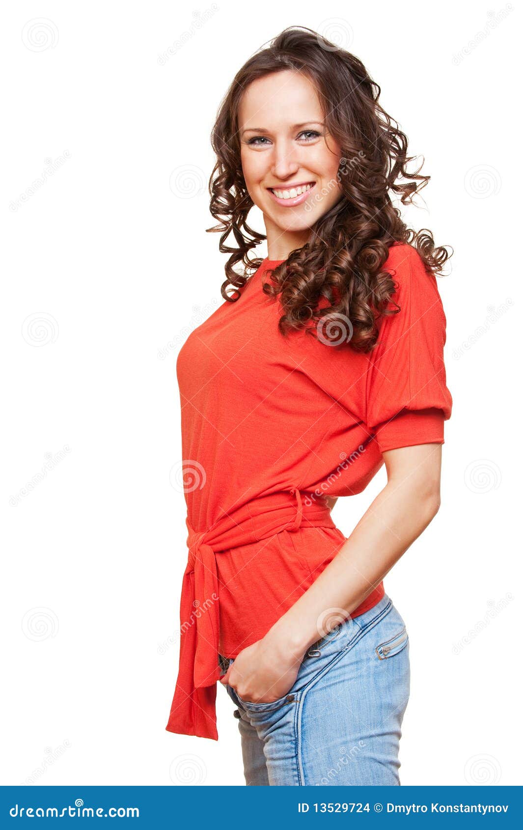 Cheerful young woman stock photo. Image of caucasian - 13529724