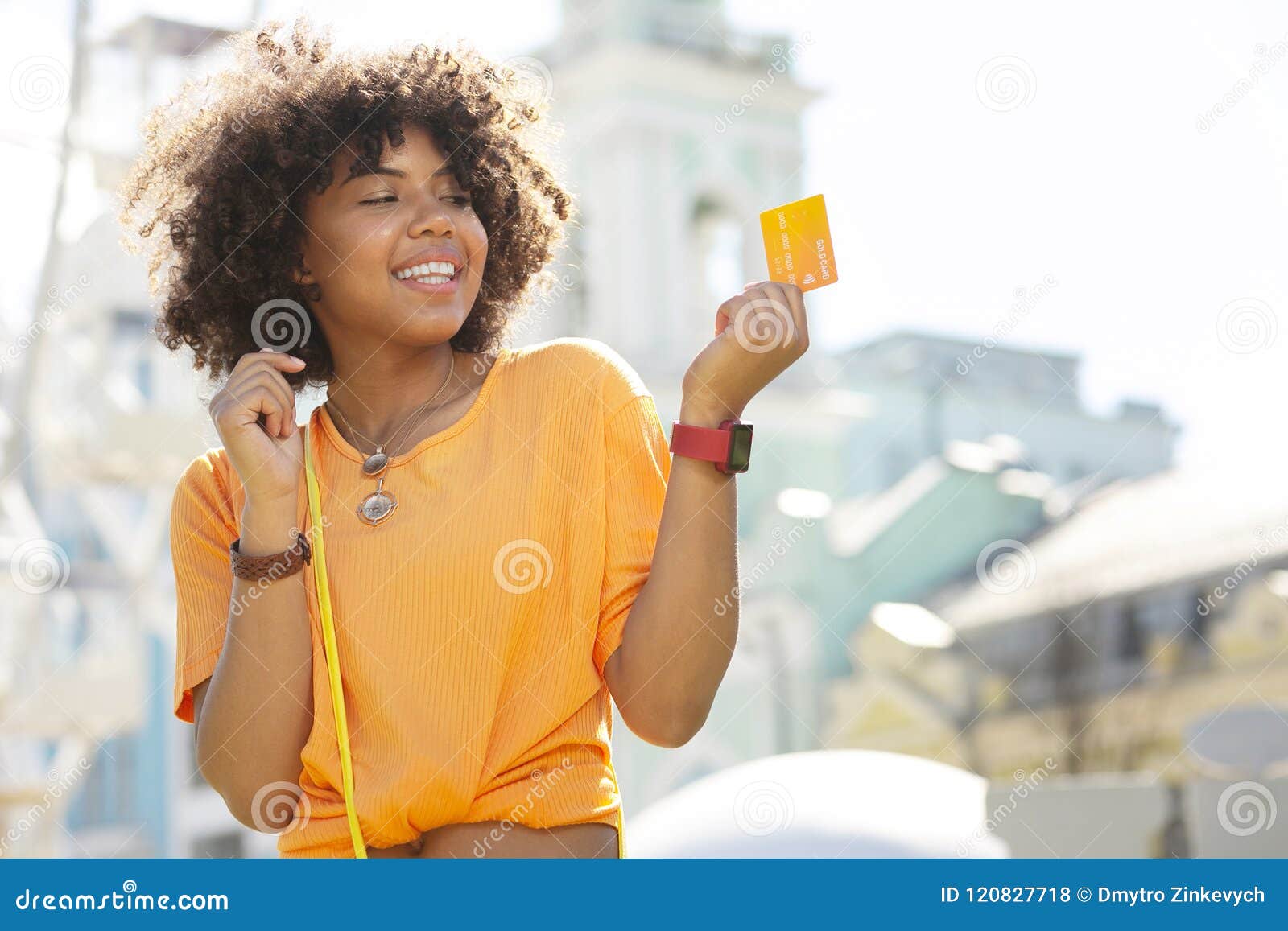 Cheerful Young Woman Happily Holding Credit Card Stock Photo - Image of ... Cheerful Young Woman Happily Holding Credit Card Stock Photo - Image of ...