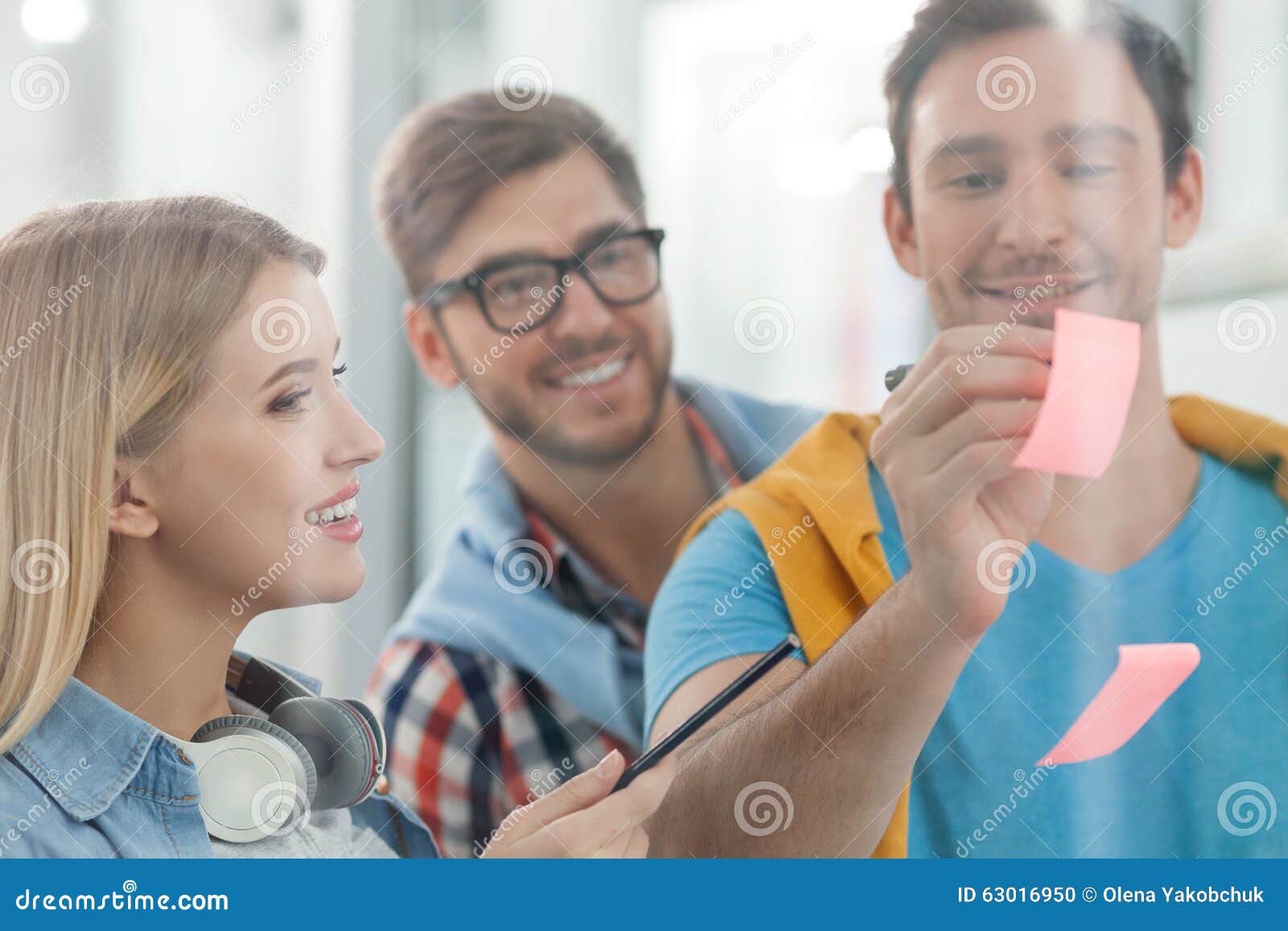 Cheerful Young Workers are Creating Something New Stock Photo - Image ...
