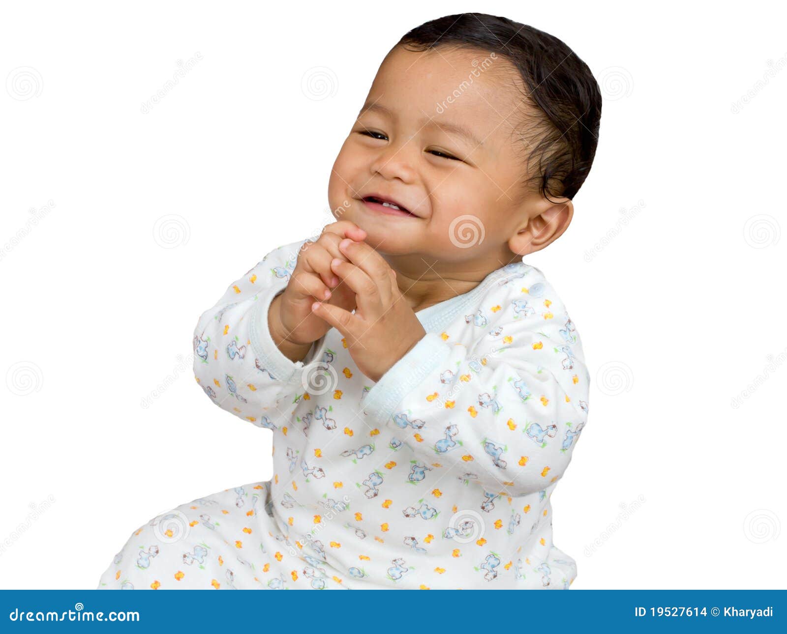 Cheerfull baby. stock photo. Image of child, clipping - 19527614