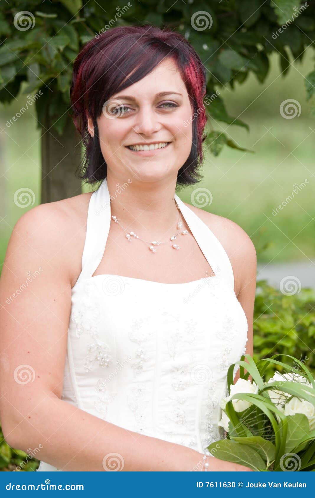 Cheerfull bride stock photo. Image of background, happy - 7611630