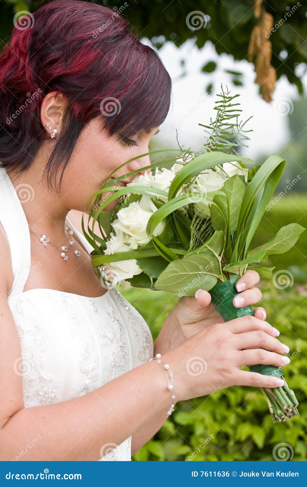 Cheerfull bride stock photo. Image of fashion, ceremony - 7611636