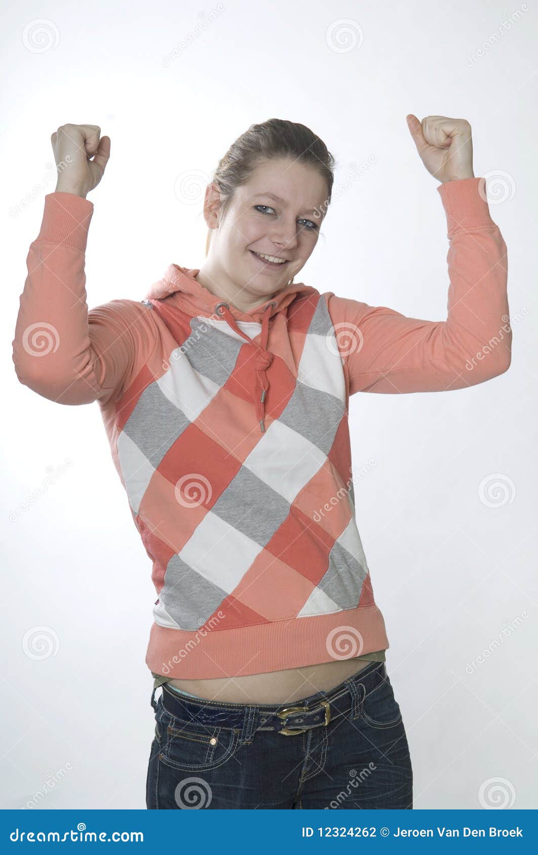 Cheerfull woman stock photo. Image of happiness, motion - 12324262