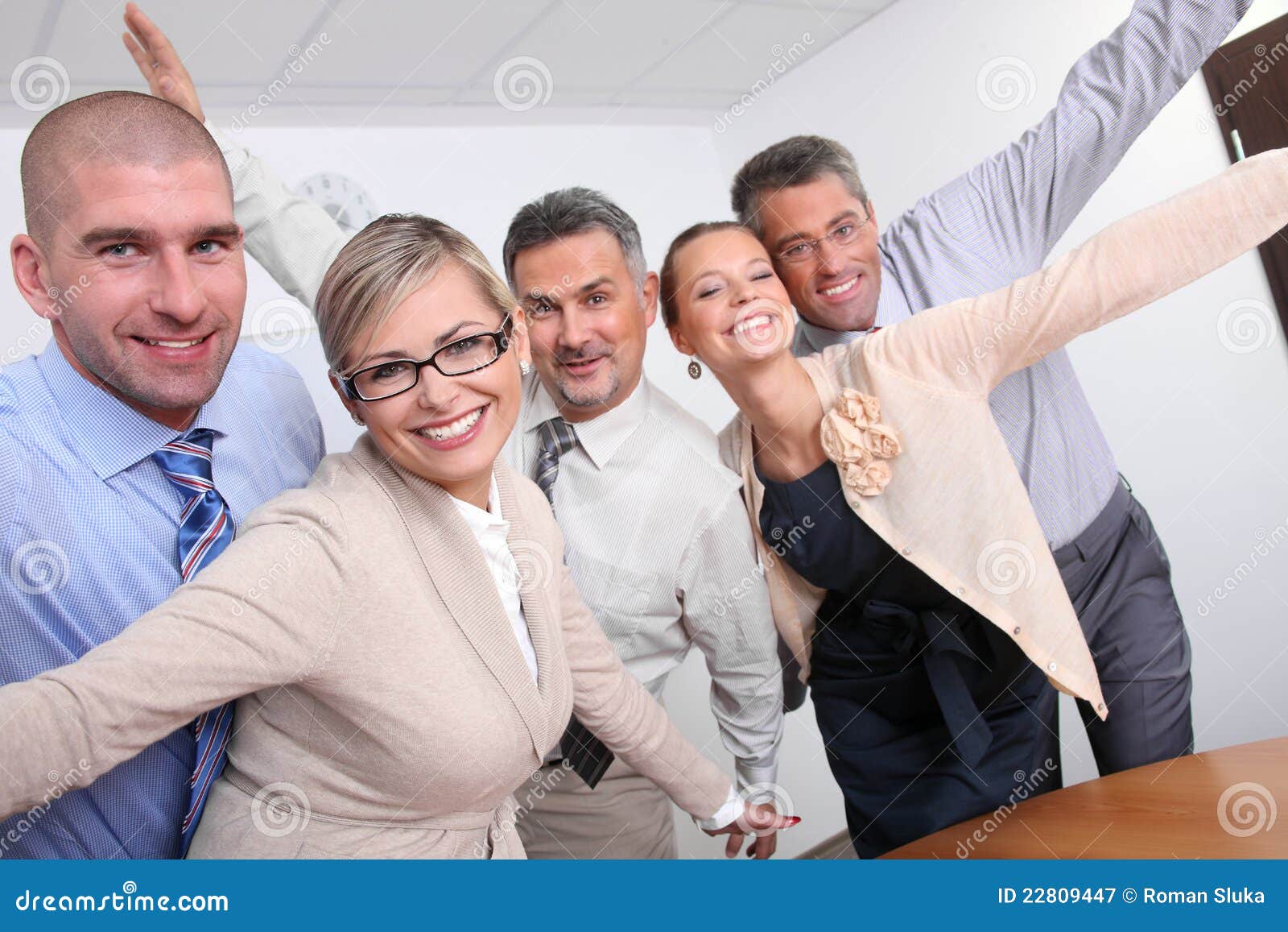 Cheering business people stock image. Image of blur, joyful - 22809447