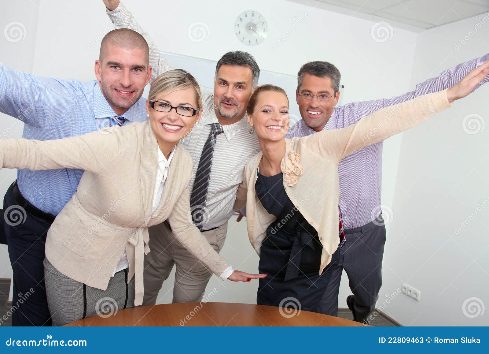 Cheering business team stock image. Image of enjoying - 22809463