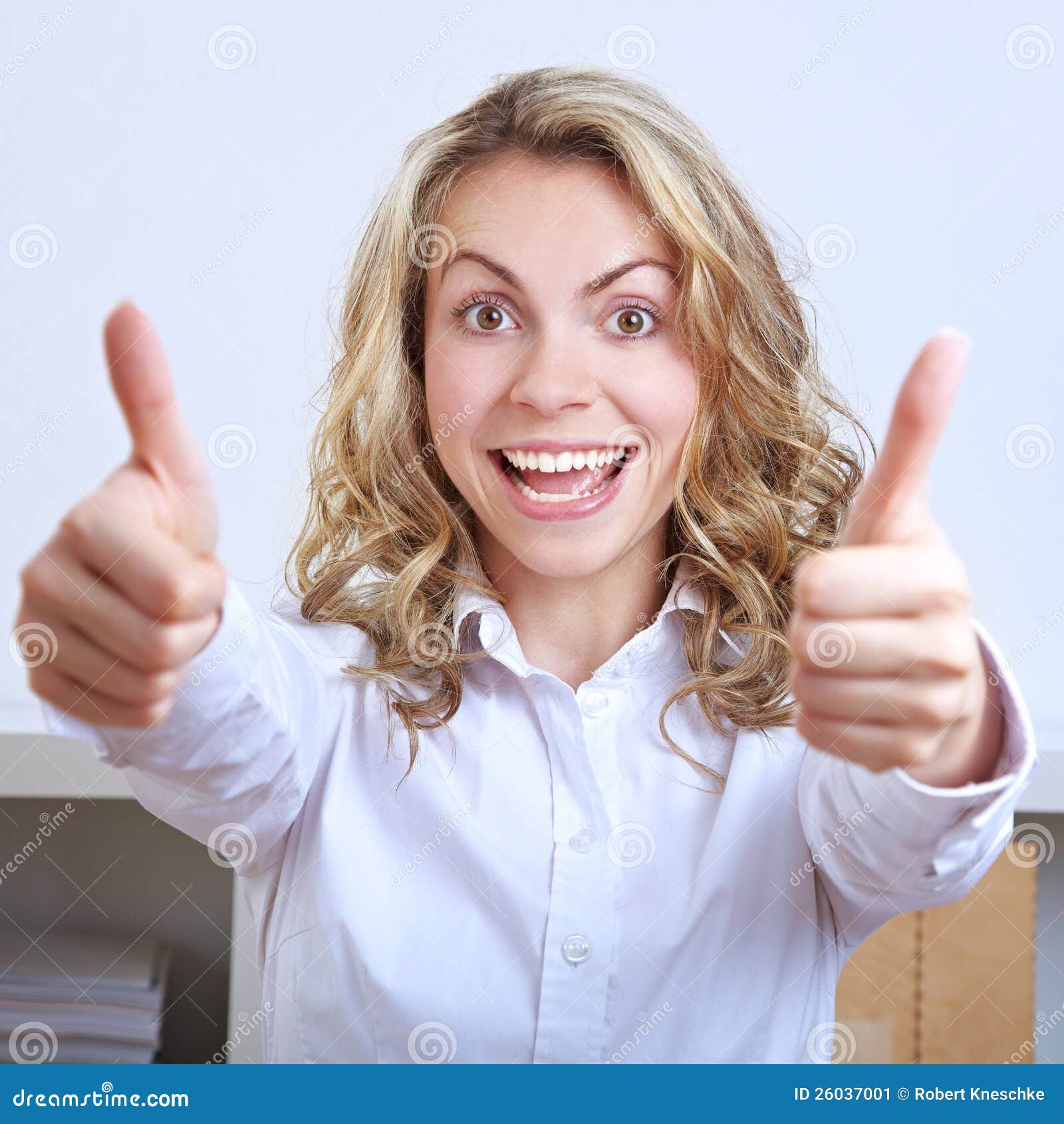 Cheering Business Woman Holding Stock Image - Image of celebration ...
