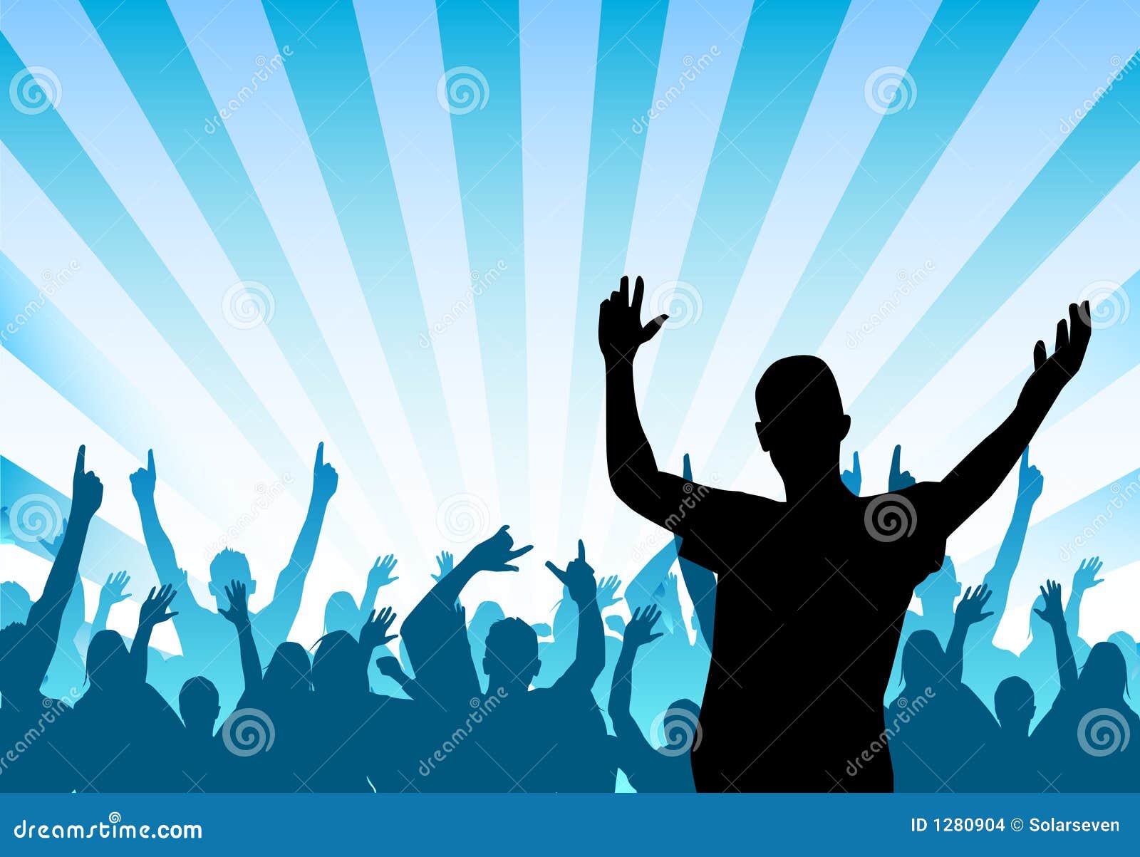 Cheering Crowd Stock Images - Image: 1280904