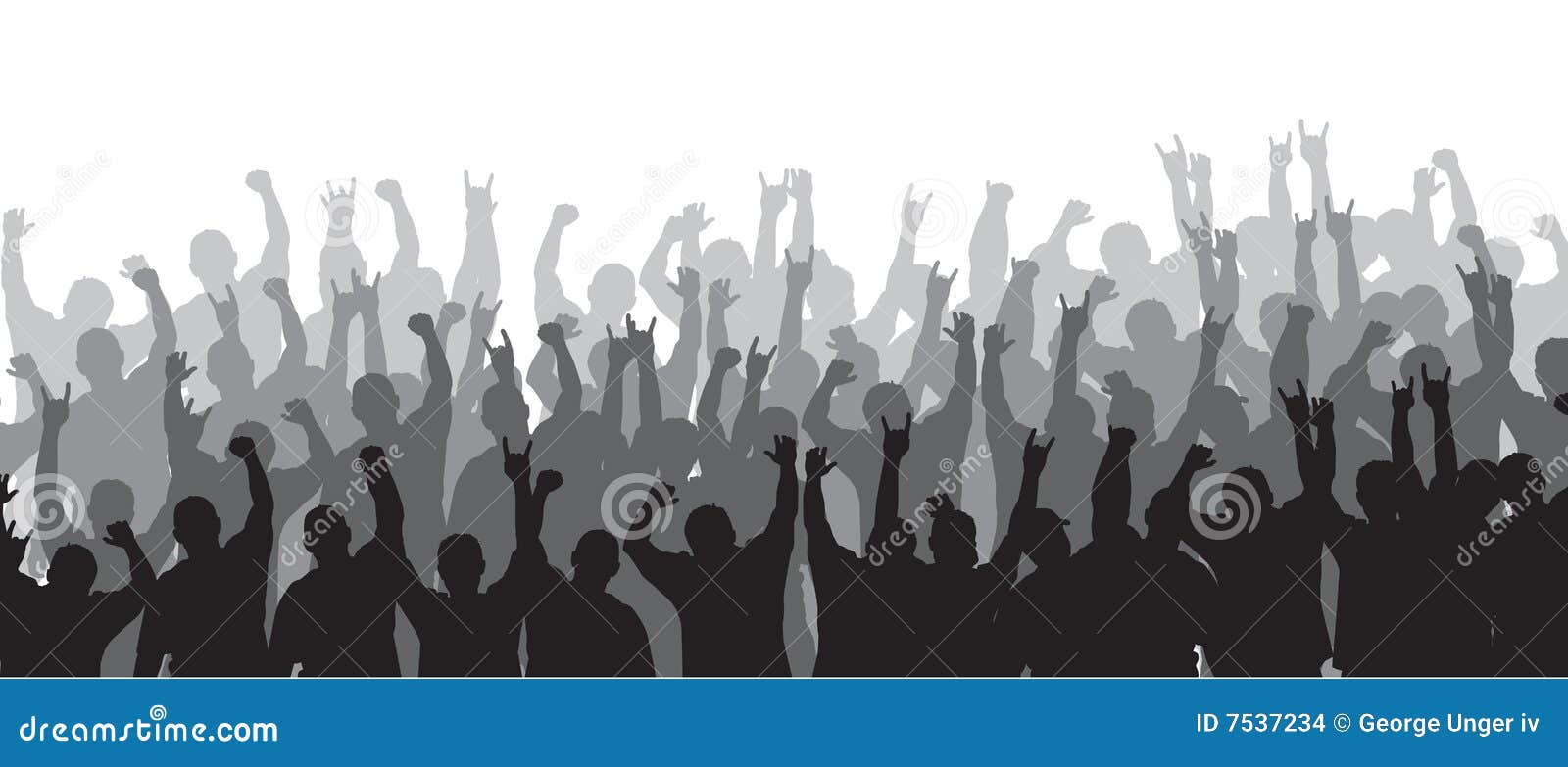 Cheering Crowd 20 stock vector. Illustration of fans, event - 7537234