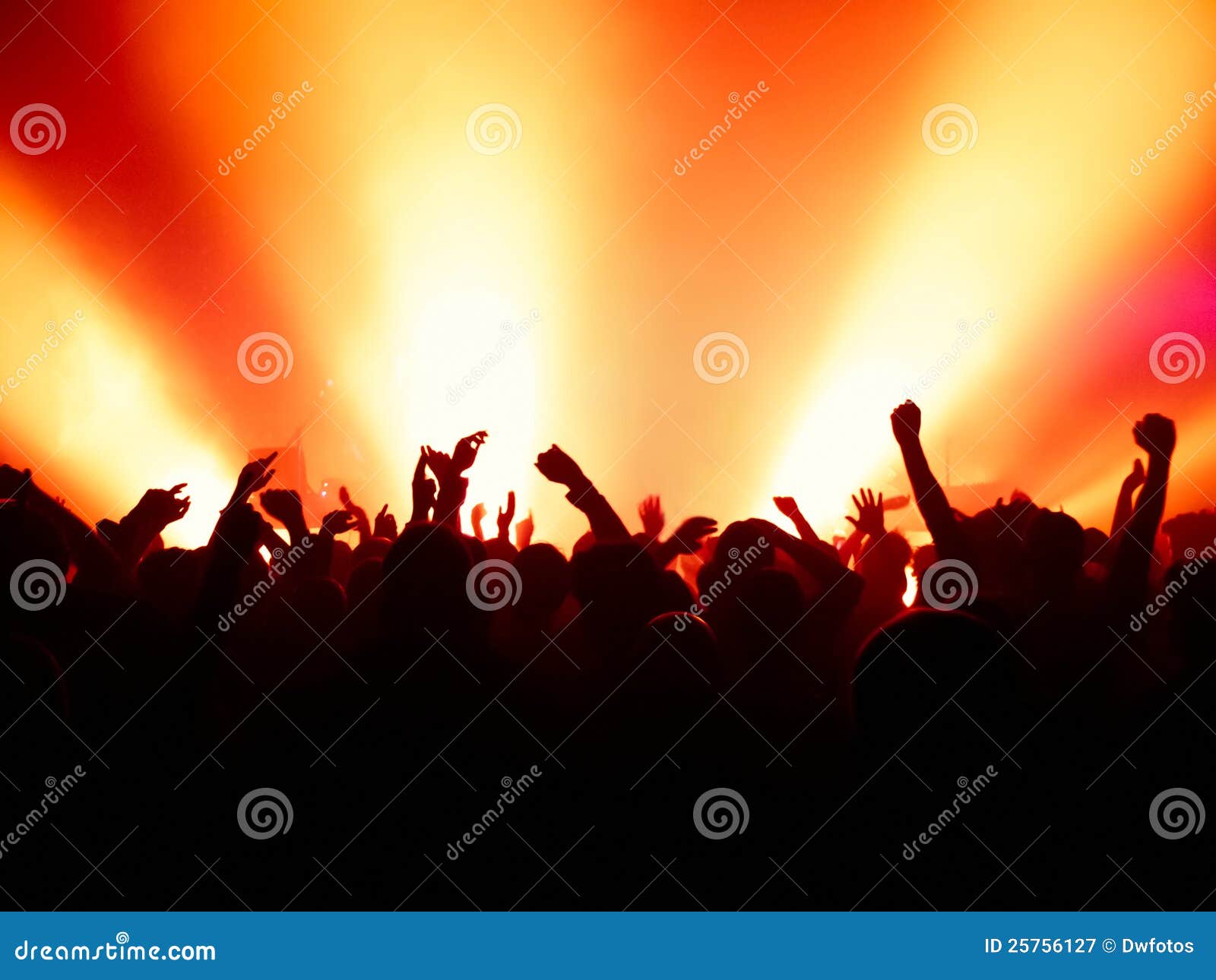 Cheering crowd stock image. Image of concert, nightlife - 25756127