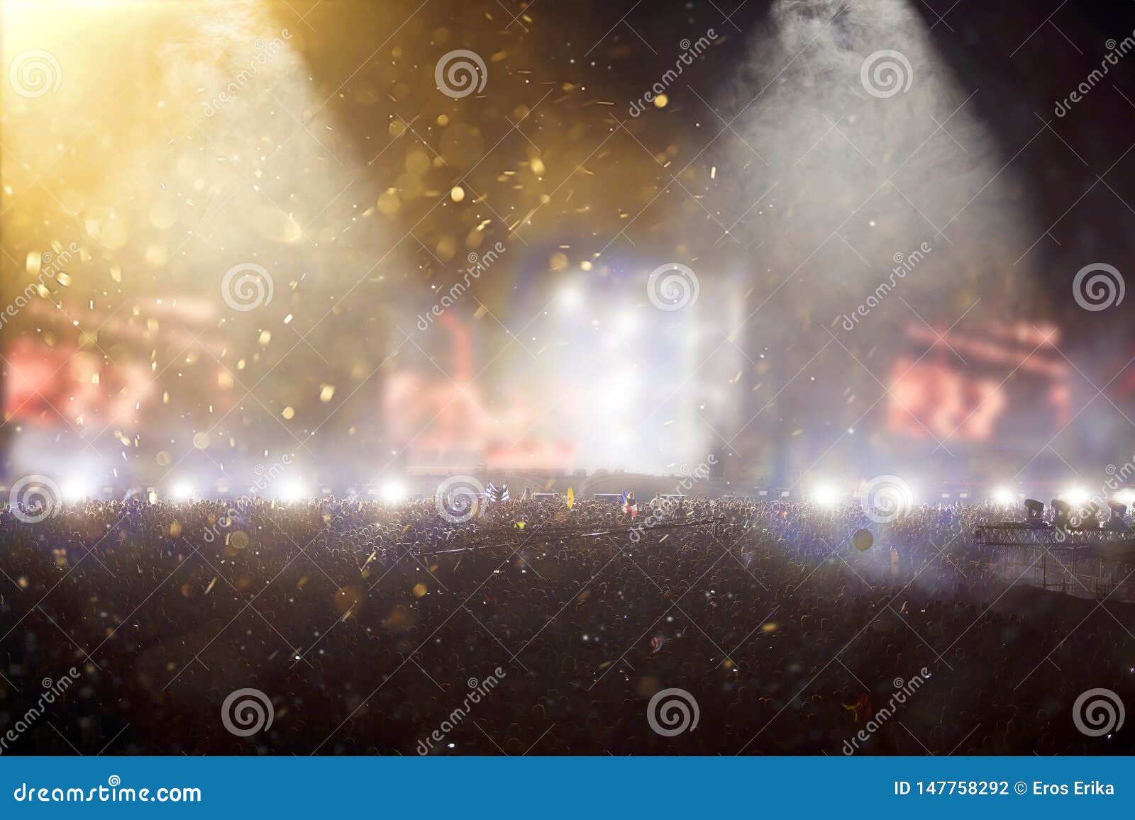 Cheering Crowd at a Concert Stock Photo - Image of crowd, grand: 147758292