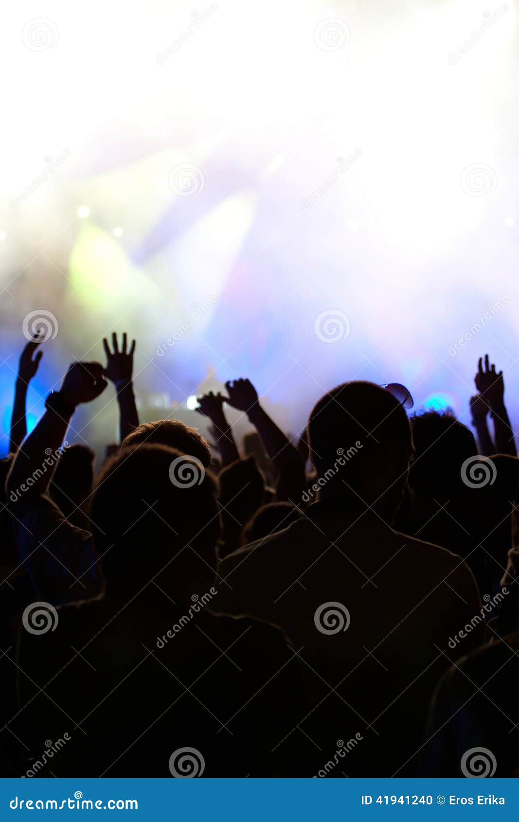Cheering crowd at concert stock photo. Image of entertainment - 41941240