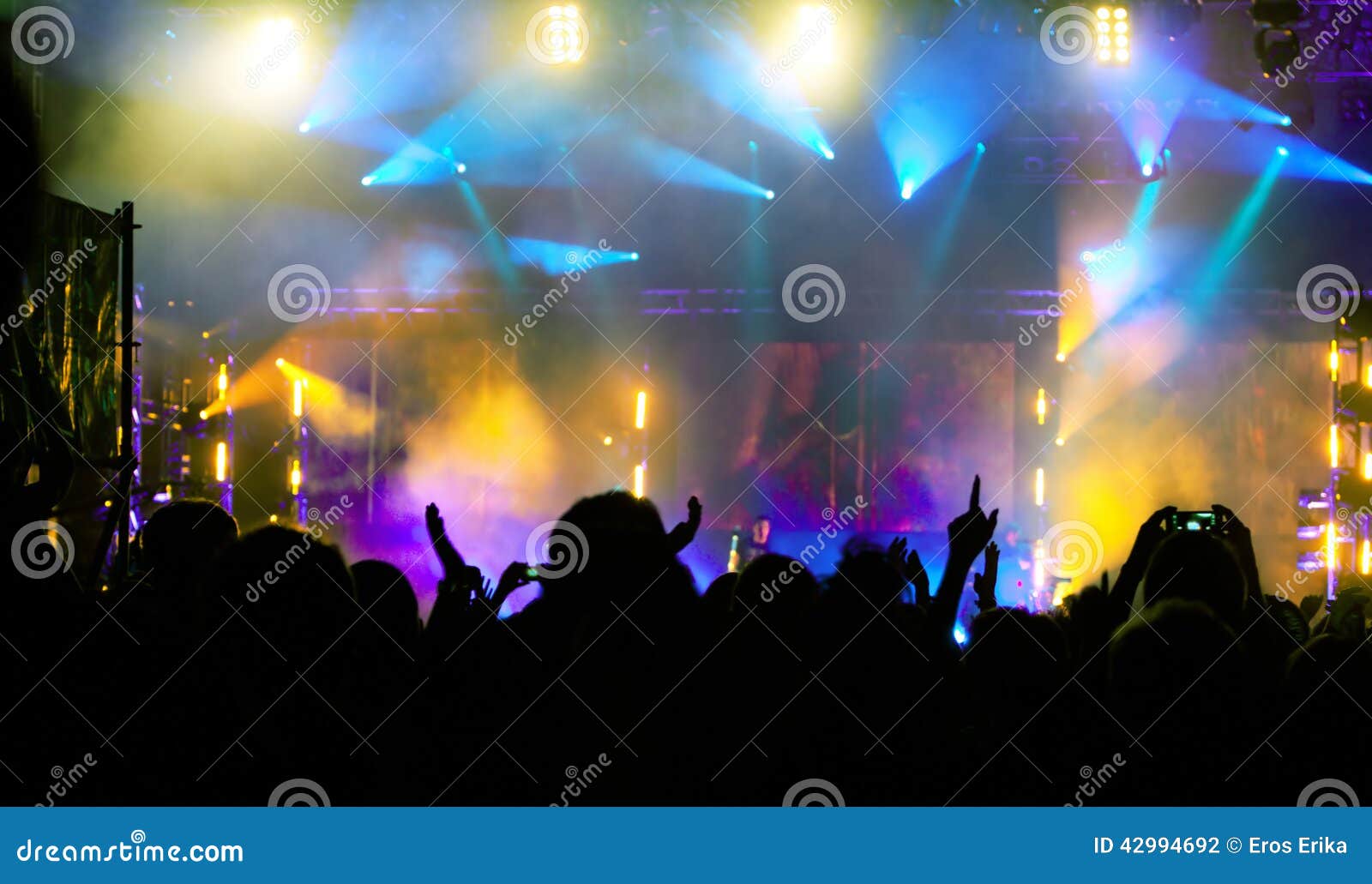 Cheering crowd at concert stock photo. Image of grand - 42994692