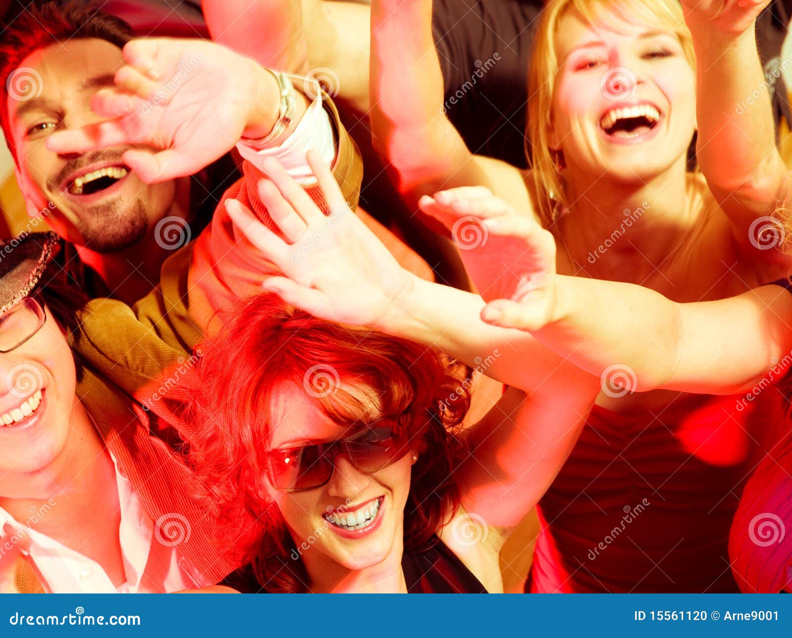 Cheering Crowd in Disco Club Stock Photo - Image of girls, caucasian ...