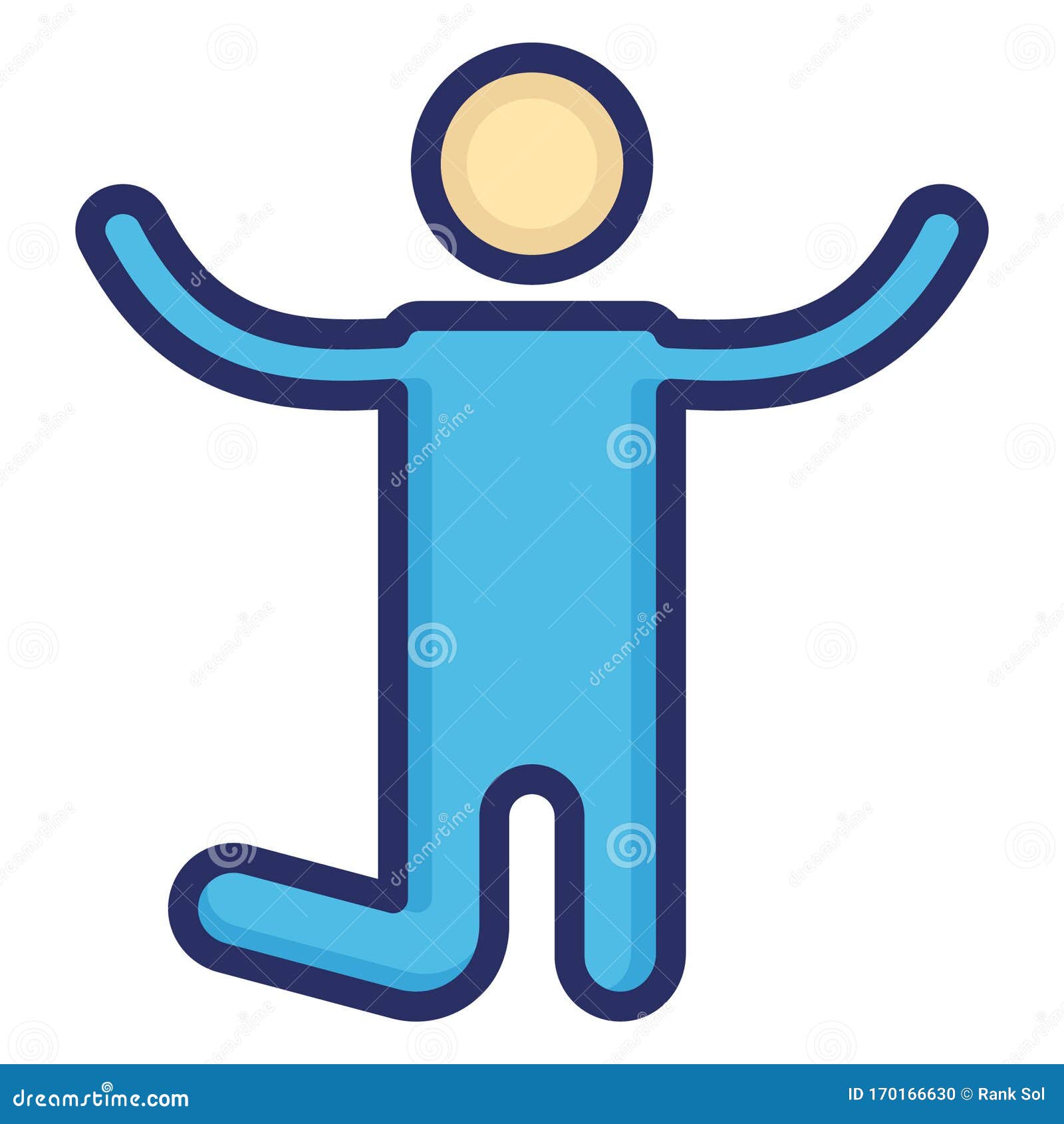 Cheering, Enjoying Isolated Vector Icon Which Can Easily Modify or Edit ...