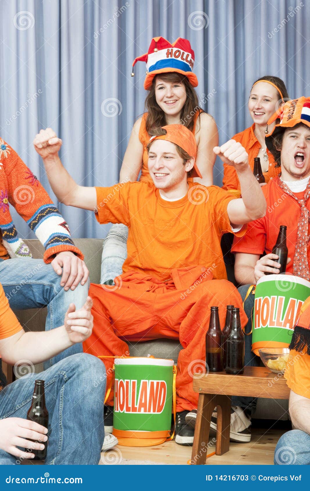 Cheering fan stock image. Image of cheering, apparel - 14216703