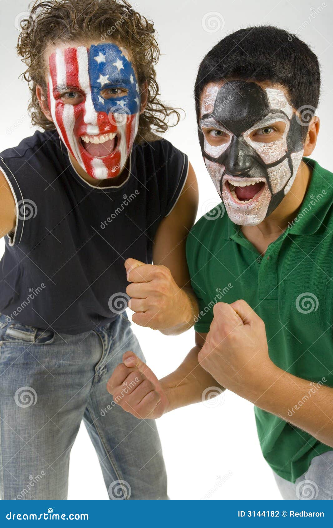 Cheering football s fans. stock photo. Image of encourager - 3144182