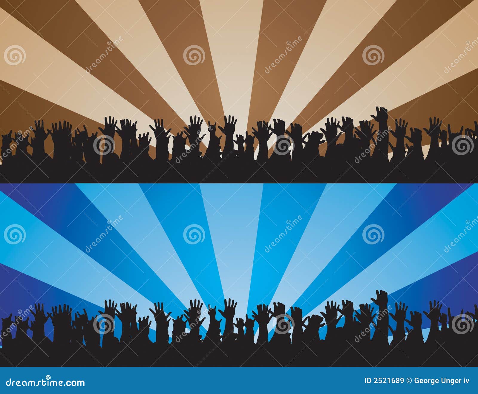 Cheering Hands II stock vector. Illustration of show, crowd - 2521689