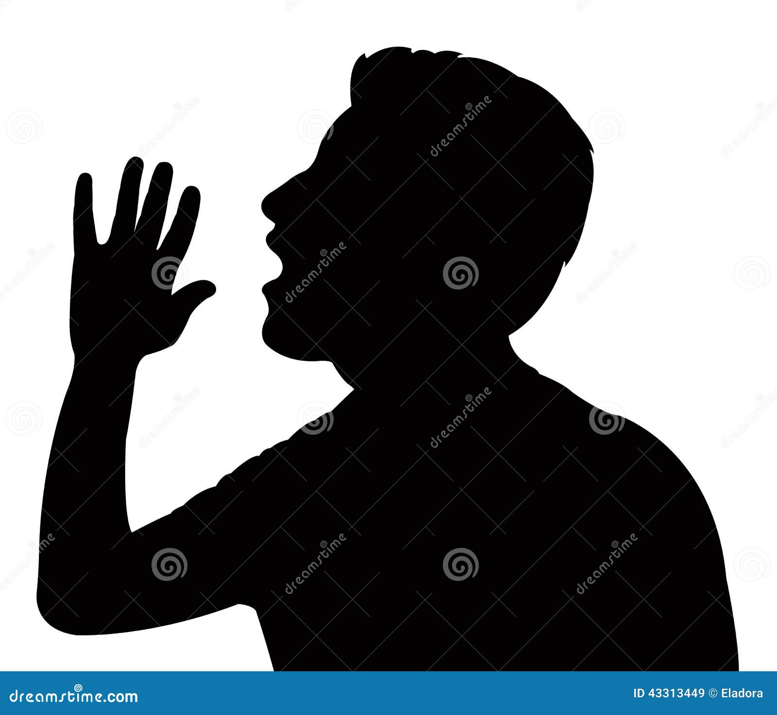 Cheering man stock vector. Illustration of recruitment - 43313449