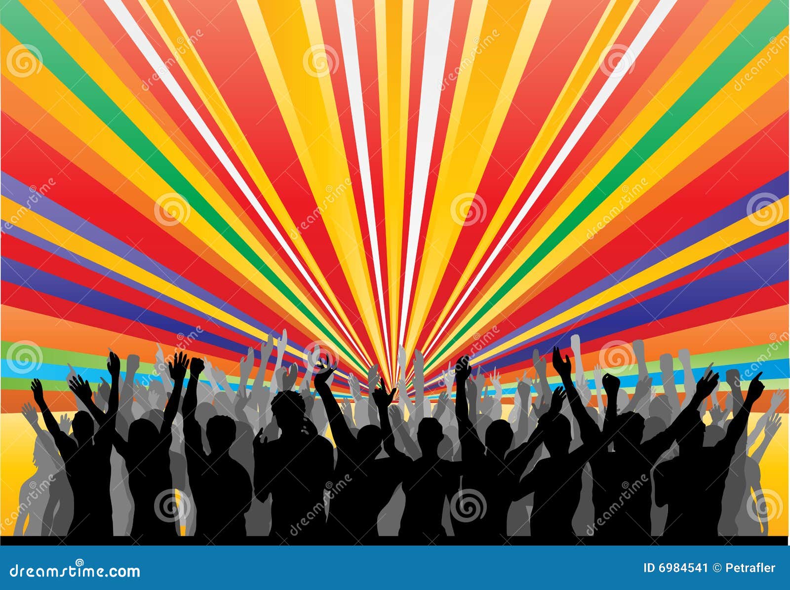 Cheering Audience Cartoon Vector | CartoonDealer.com #6972117