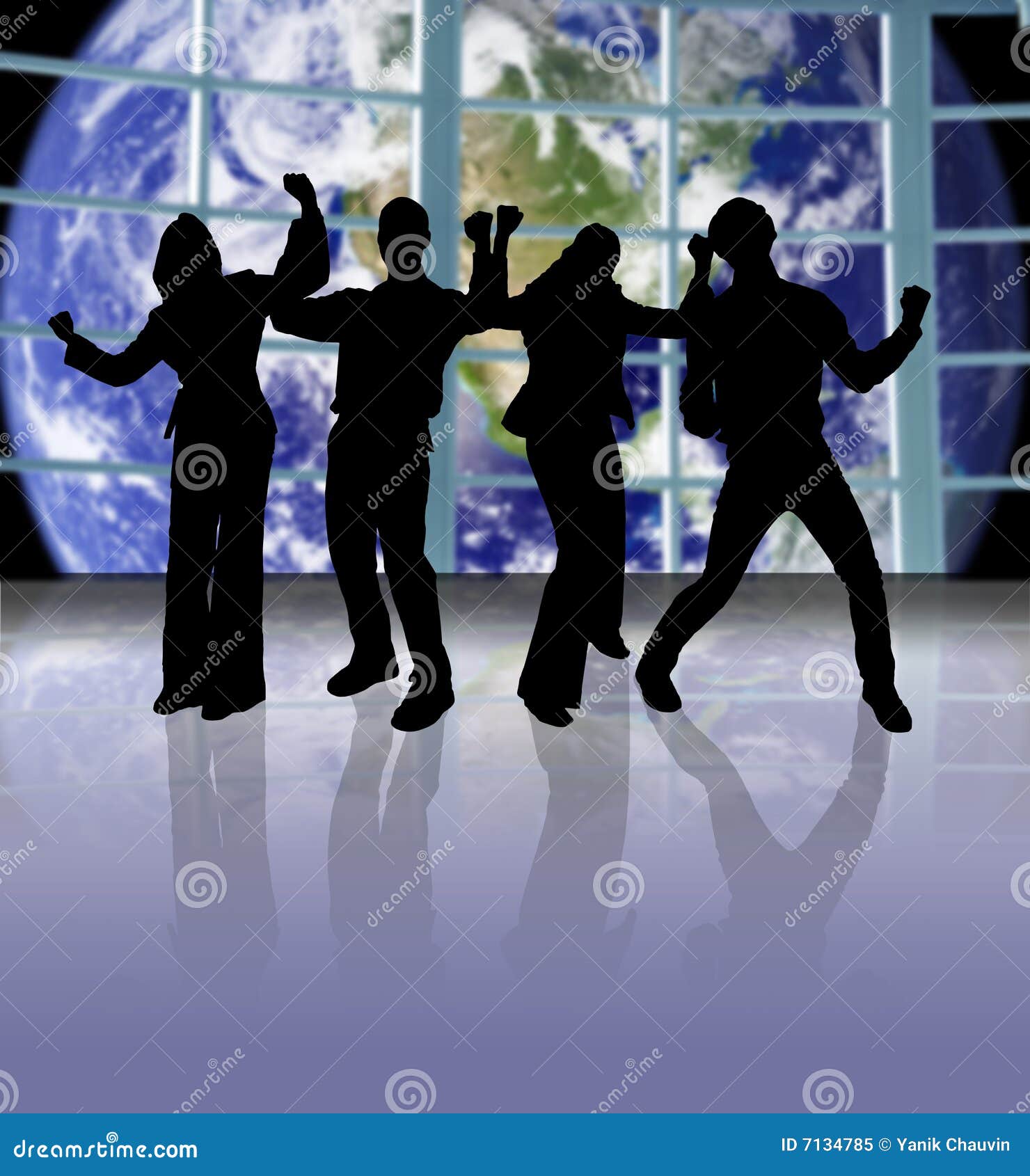 Cheering Team stock illustration. Illustration of people - 7134785