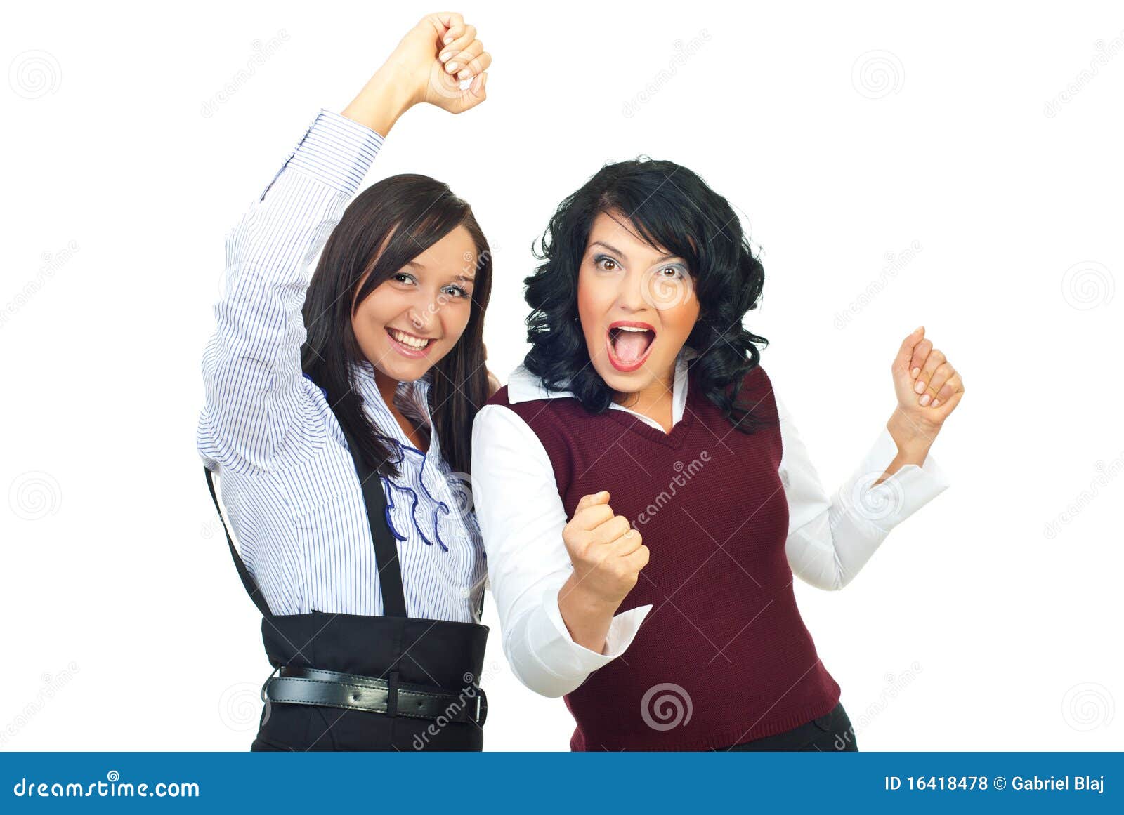 Cheering women stock photo. Image of modern, joyful, confidence - 16418478