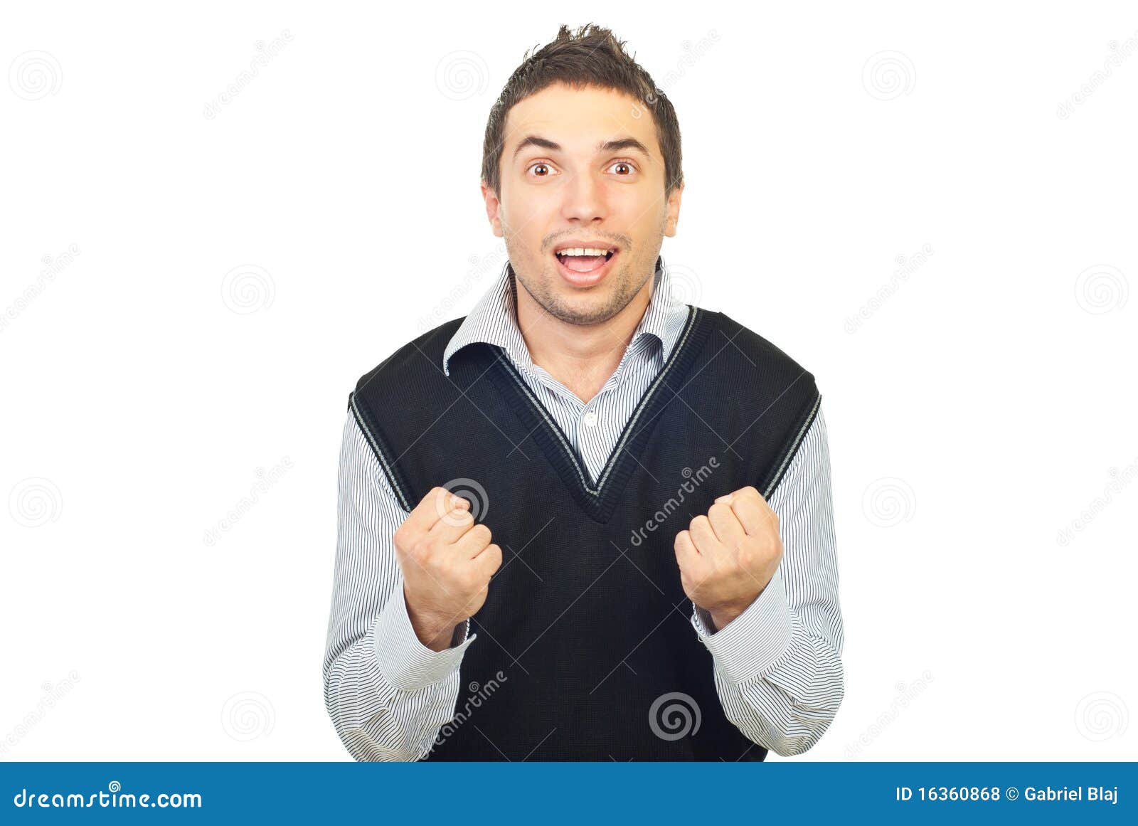 Cheering young man stock photo. Image of ecstatic, modern - 16360868 Cheering young man stock photo. Image of ecstatic, modern - 16360868