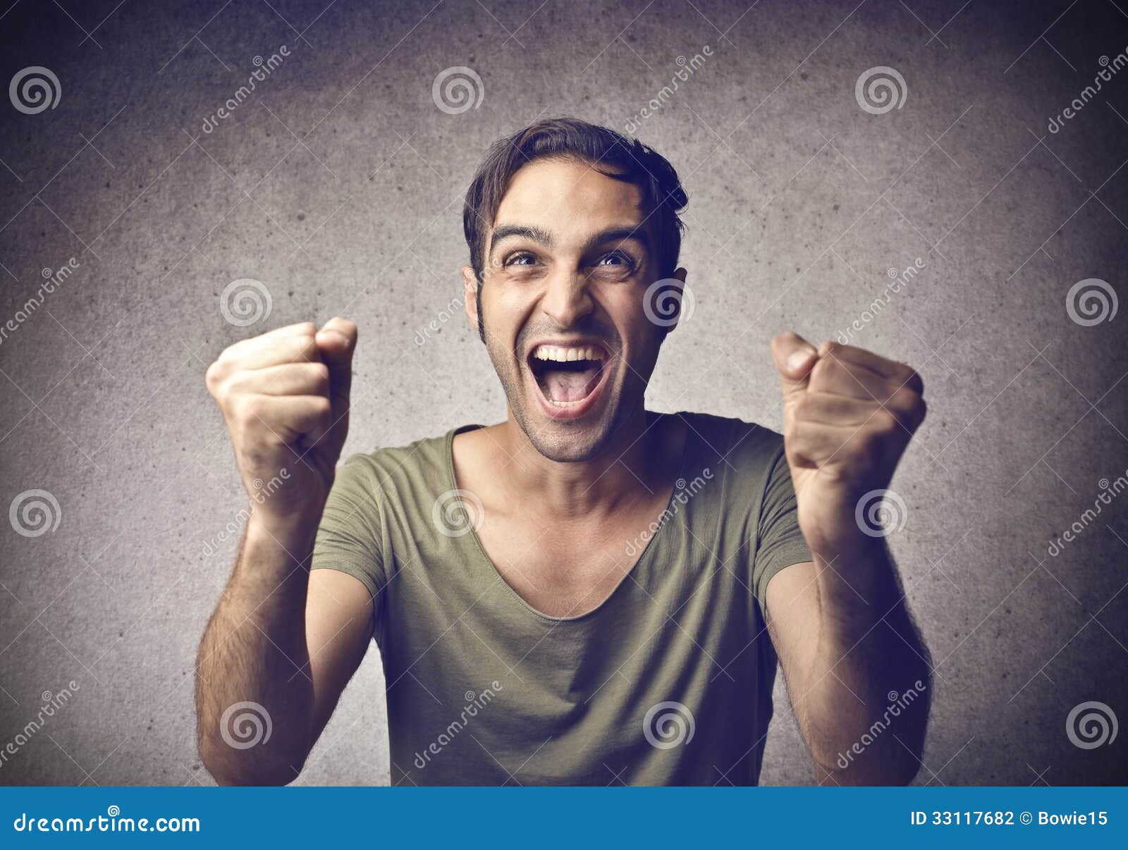 Cheering young man stock photo. Image of wrong, mistake - 33117682