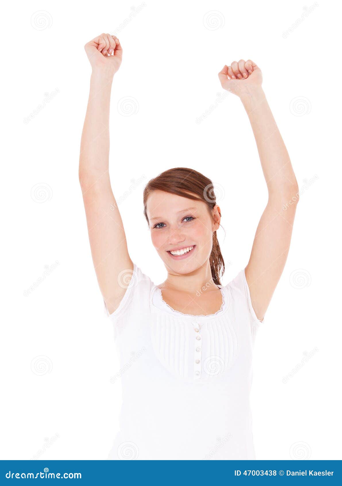 Cheering young woman stock photo. Image of woman, young - 47003438