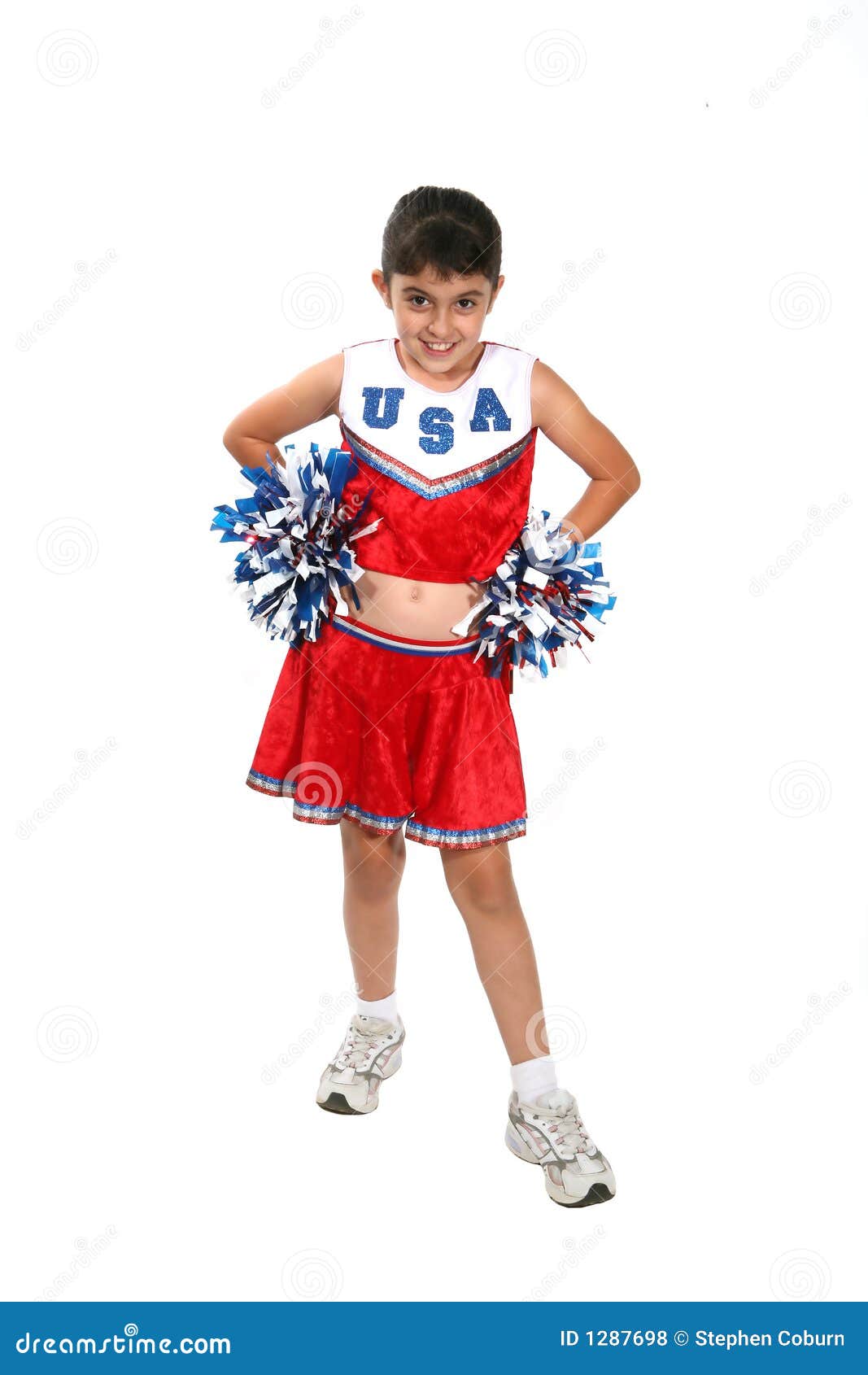Cheerleader stock photo. Image of junior, cheer, pose - 1287698