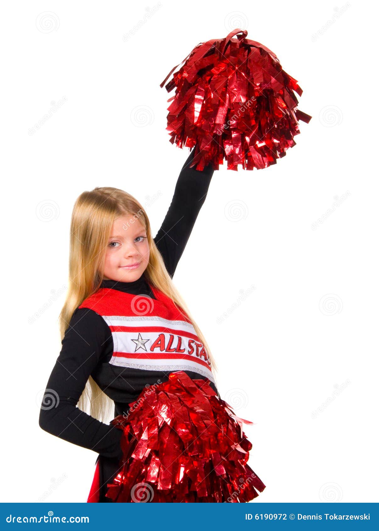 Cheerleader stock photo. Image of raised, black, cheerleader - 6190972