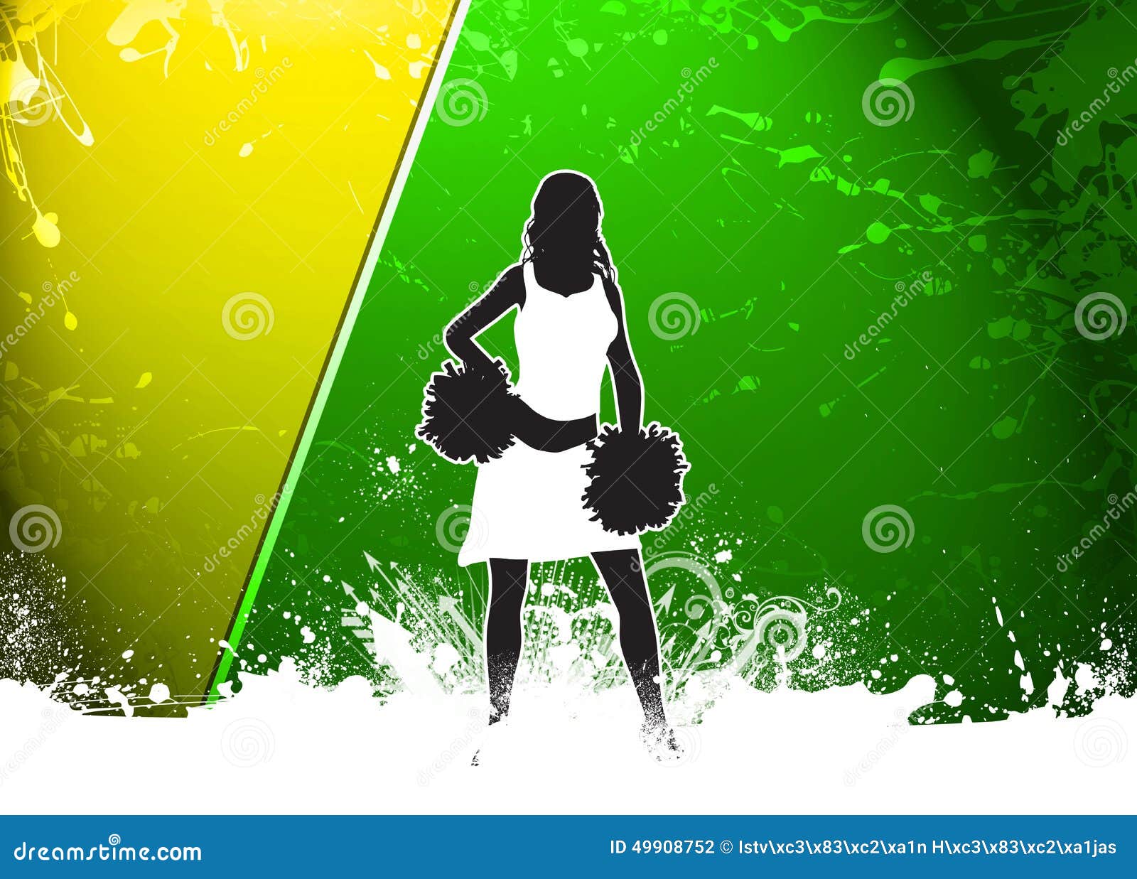 Cheerleader background stock illustration. Illustration of happy - 49908752